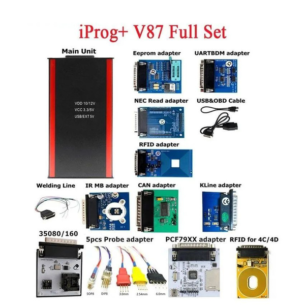 Программатор V87 Iprog+ Pro, полная версия, программатор ЭБУ iProg ...