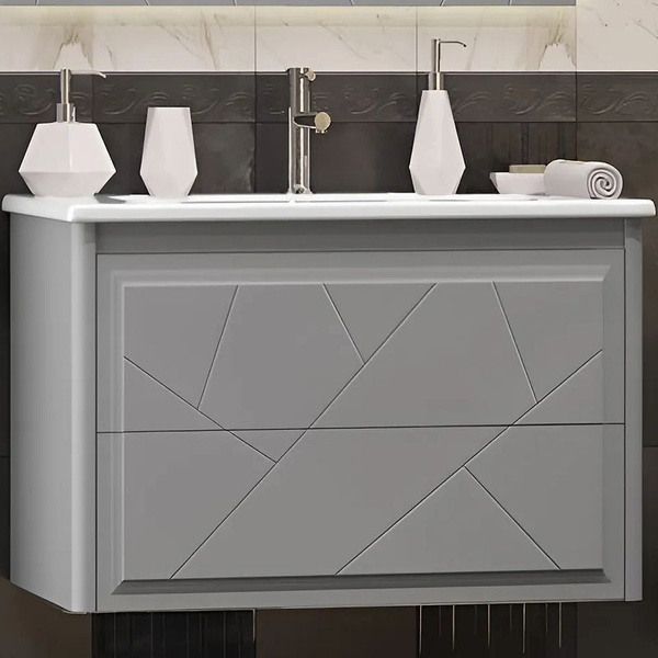 Тумба под раковину Opadiris Луиджи 80 00-00006180 подвесная Серая матовая купить на OZON по ...