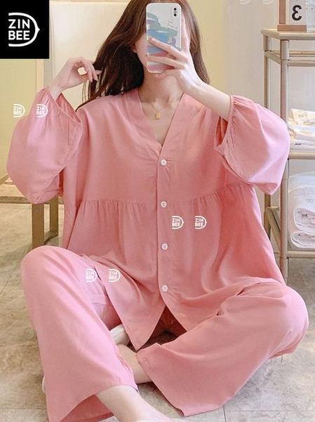 Пижама Женский ZinBee Хлопок, Лавсан, размер 42, 44 абрикосовый крайола Три четверти Китай ...