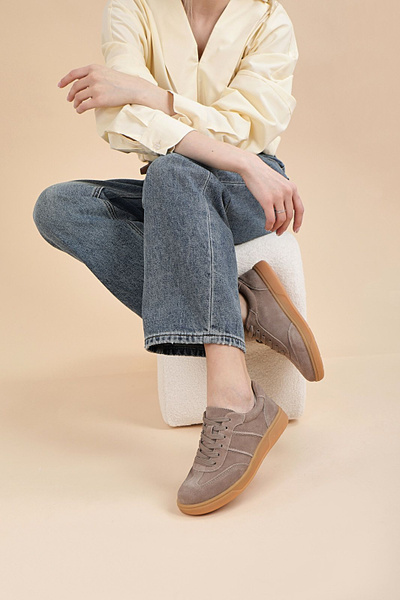 Кеды Женский Covani Замша натуральная Танцы, Легкая атлетика, размер 37 7 На любой сезон Шнурки ...