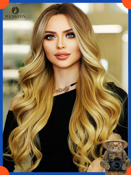 WENSTON-HW9076 Европейский длинный кудрявый парик купить c доставкой на ...