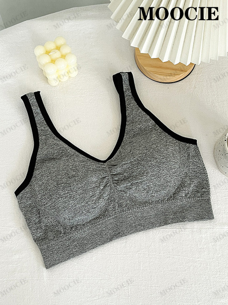 Кроп-топ Женский MOOCIE серый, размер 40, 46 Полиэфирное волокно Без рукавов Повседневный Китай ...
