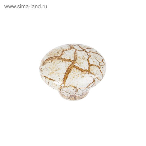 Ручка-кнопка CAPPIO ART Ceramics 011, d 38 мм, керамическая, белая с ...