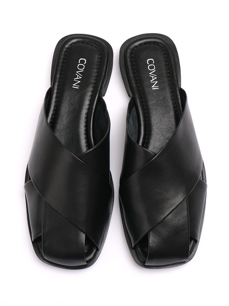 Сабо Женский Covani Натуральная кожа 7, размер 40 Квадратный нос, Мягкая стелька Стандартный ...