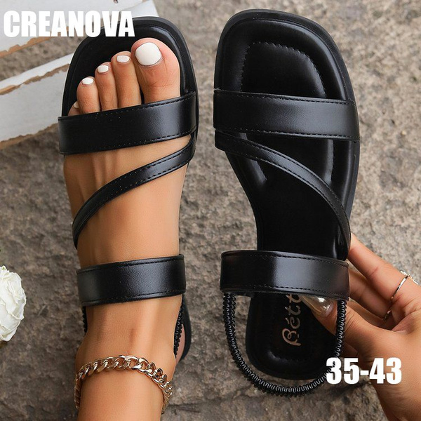 Босоножки Женский CREANOVA Танкетка Резина, размер 39 Однослойная подошва Лето Без застёжки ...