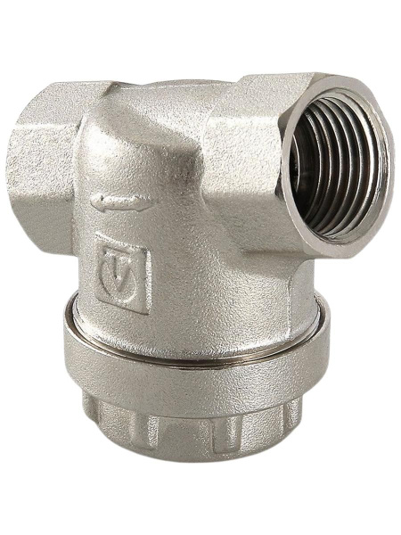 Фильтр универсальный сетчатый 1/2" ВР VALTEC с сеткой 300 мкм, латунный никелированный, 16 бар ...