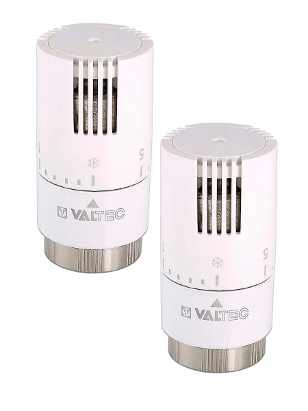 Термоголовка 2 штуки для радиатора М30x1,5 жидкостная VALTEC (диапазон регулировки: 6.5-28 ...