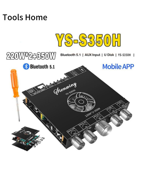 YS-S350H 2.1-канальный усилитель BT5.1 TPA3251 220Wx2 + 350W Аудиоплаты сабвуфера высокой ...