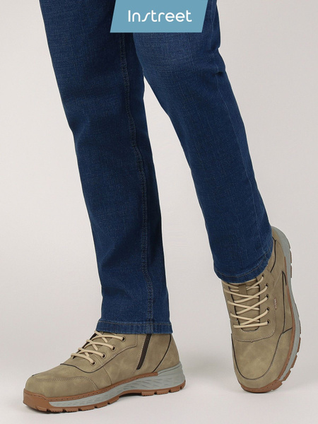 Ботинки Мужской Instreet коричневый, размер 43 Зима 9 Шнурки, Молния Без каблука Россия купить c ...