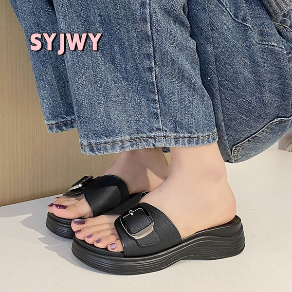 Босоножки Женский SYJWY Платформа Синтетическая кожа, размер 39 Лето Без застёжки купить c ...