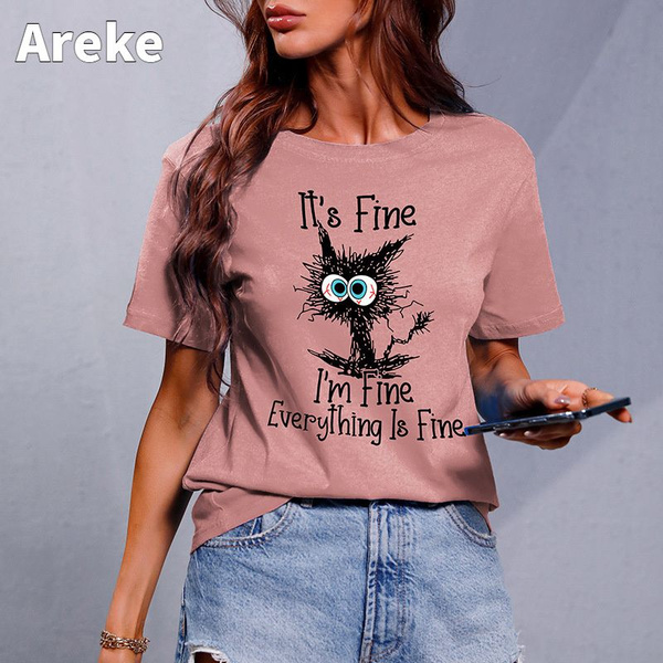 Футболка Женский Areke розовый Короткий, размер 46 Полиэстер Орнамент ...