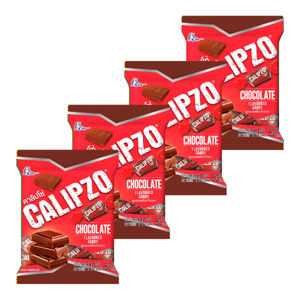 Жевательные конфеты Calipzo со вкусом шоколада Boonprasert, 140 г х 4 ...