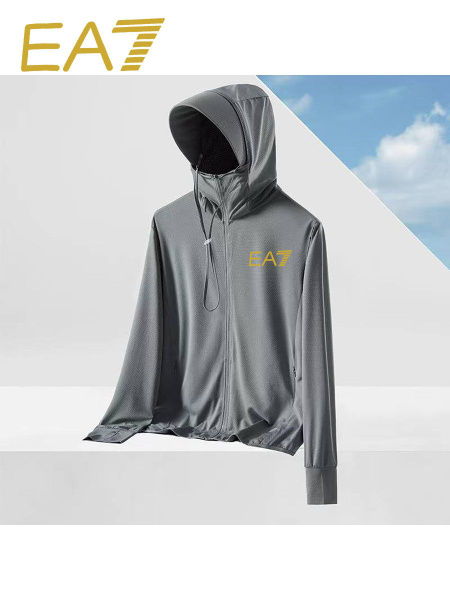 Ветровка Мужской EA7 серый, размер 50, 52 Лето купить c доставкой на OZON по низкой цене ...