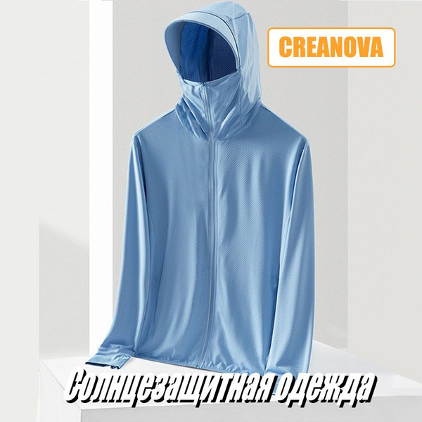 Свитшот Мужской, Женский CREANOVA синий Полиэфирное волокно, размер 54 Длинный Другое ...