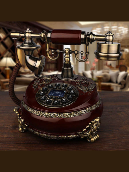 Европейский винтажный домашний проводной телефон купить на OZON по ...