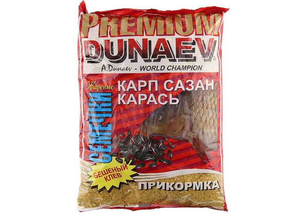 Прикормка "DUNAEV-PREMIUM" 1 кг Карп-Сазан Жареная семечка купить на OZON по низкой цене ...