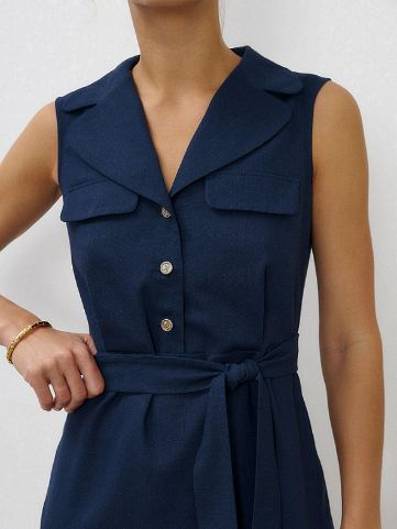 Платье Женский CLOXY WEAR бриллиантово-синий, голубика, размер 44 купить c доставкой на OZON по ...