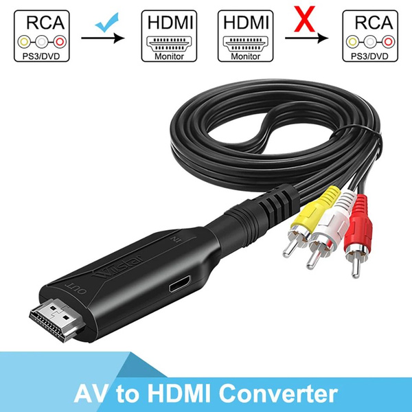 RCA AV/CVSB L/R видео на HDMI-совместимый AV масштабирования адаптер HD видео конвертер коробка ...