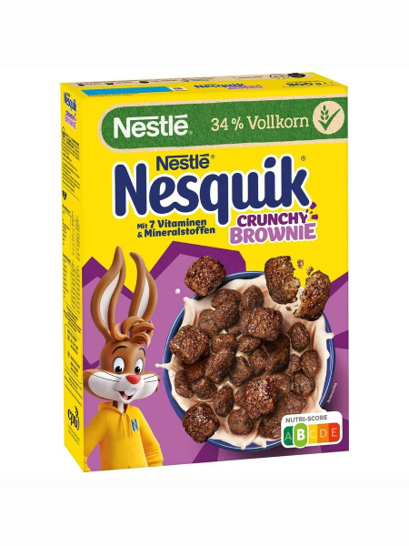 Готовый завтрак NESQUIK CRUNCH BROWNIE хрустящие кусочки пирожных со ...