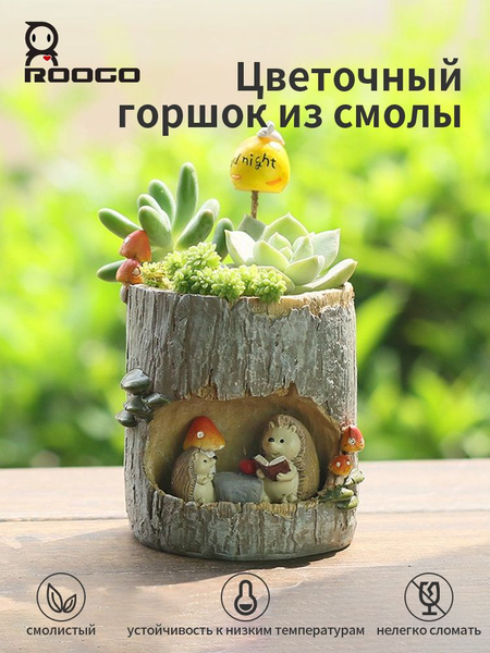 ROOGO Горшок для цветов, 8 см х 6.5 см х 6.5 см, 0.3 л, 1 шт купить на ...