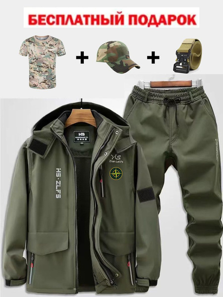 Костюм тактический Stone Island, размер 52 (2XL), На любой сезон, цвет оливковый купить c ...