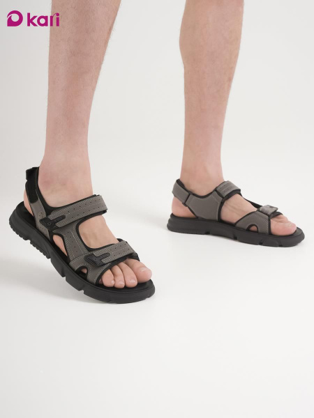 Сандалии Мужской Kari, размер 43 Нубук, Текстиль Анатомическая стелька, Низкая модель G Лето ...