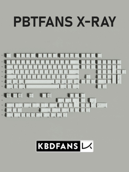 Набор кейкапов для механической и магнитной клавиатуры PBTfans X-Ray ...