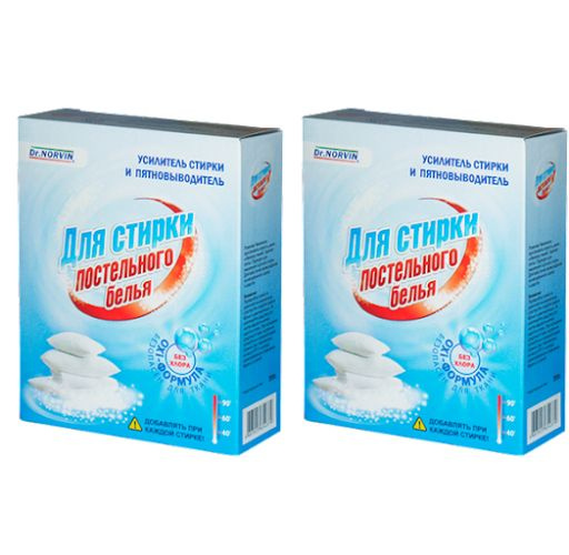 Dr.NORVIN Усилитель СМС и пятновыводитель для постельного белья, 300 г, 2 уп - купить с ...