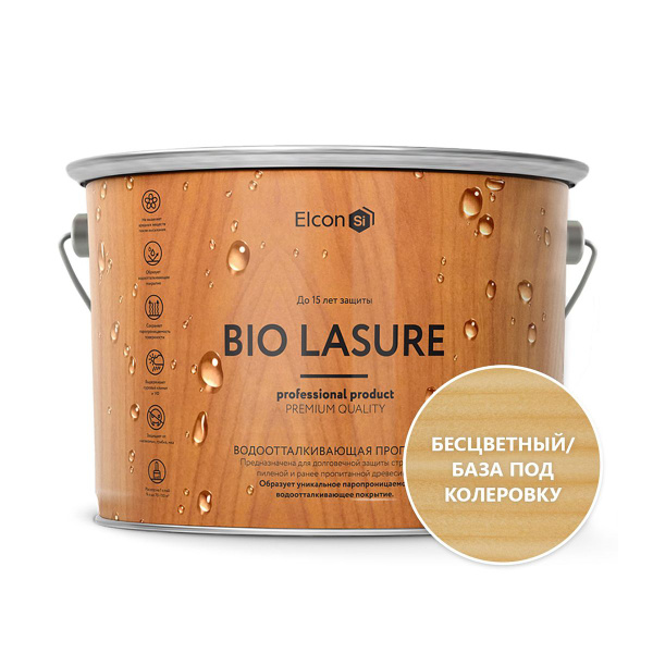 Пропитка для дерева водоотталкивающая Elcon Bio Lasure, 2 л, бесцветная купить на OZON по низкой ...