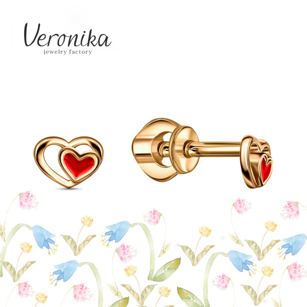 Veronika jewelry factory Серьги ювелирные Серебро позолоченное 925 ...