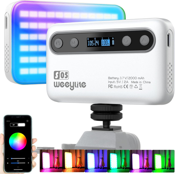 Осветитель Viltrox Weeylite S05, светодиодный, 5 Вт, RGB, Белый(white ...