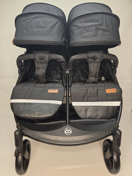 Коляска для двойни Luxmom T11, черный - купить с доставкой по выгодным ...