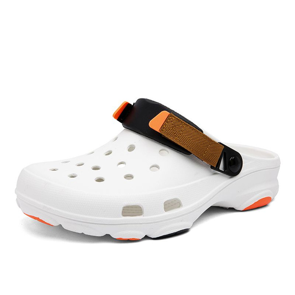 Сабо Мужской, Женский SARIWEN белый EVA, размер 38 Тонкая подошва, Рельефный рисунок подошвы Без ...