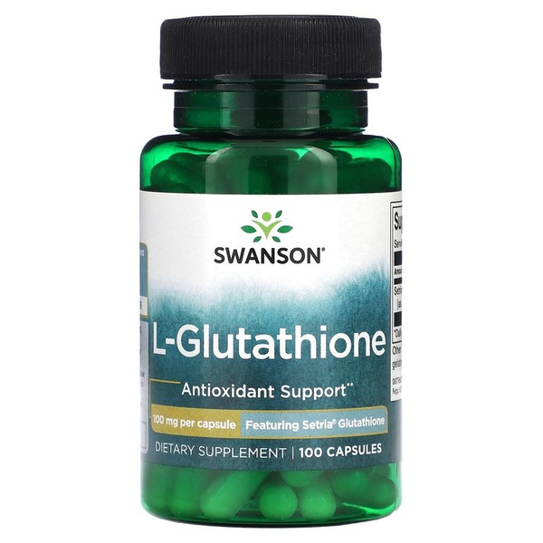Характеристики L-Глутатион 100 мг 100 капсул, Swanson L-Glutathione ...