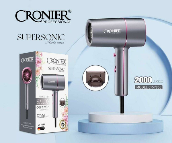 Фен для волос CRONIER CR-7866 - купить по выгодным ценам в интернет-магазине OZON (1444291263)