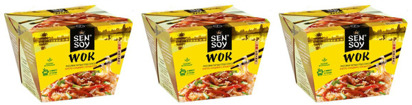 Sen Soy Лапша рисовая под Китайским соусом Wok, 125 г, 3 уп - купить с доставкой по выгодным ...