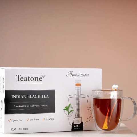 Чай TEATONE черный индийский, 100 стиков по 1,8 г, 1246 - купить с ...