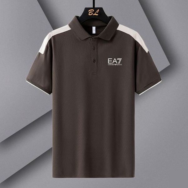 Поло EA7, размер 46, цвет коричневый, 95% полиэфирного волокна;5% Аминол - купить по выгодной ...