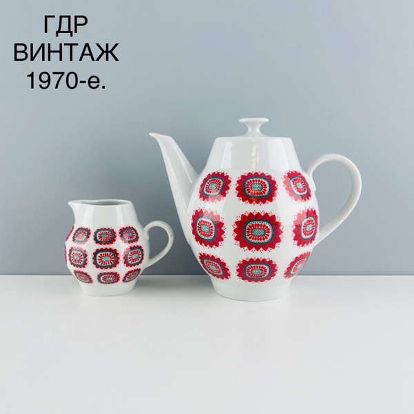 Винтажный чайный набор "Орнамент". Фарфор Kahla. ГДР, 1970-е. купить по низким ценам в интернет ...