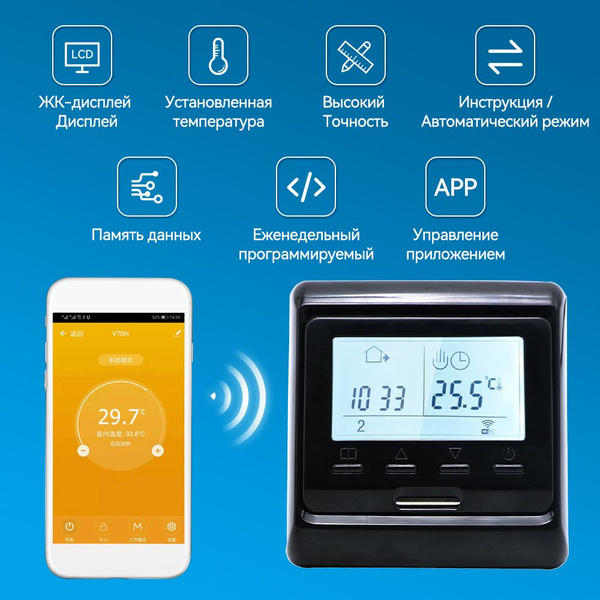 Терморегулятор/термостат minco heat Для газового котла - купить по ...