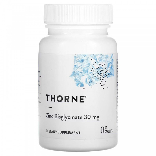 Thorne, бисглицинат цинка, 30 мг, 60 капсул - купить с доставкой по ...