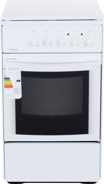 Плита электрическая Flama AE 1409 W, эмаль, белый купить c доставкой на ...