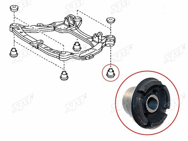 IPSASP_ST-52217-28010 Сайлентблок подрамника LEXUS - купить по ...