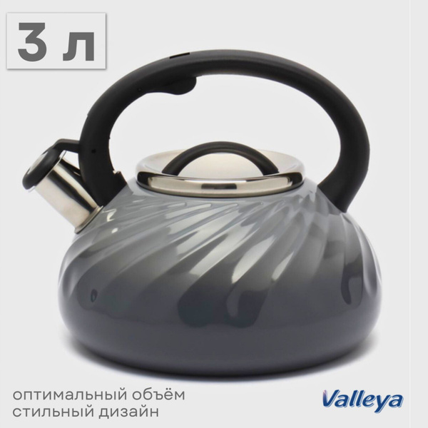 Чайник со свистком 3 л, для газовой, индукционной плиты, всех видов ...