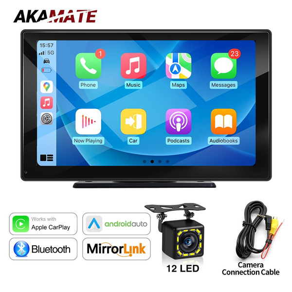 9 дюймовый дисплей,система Linux,AUX,Bluetooth,CarPlay,Android Auto,AKAMATE H509+12LED2 DIN ...