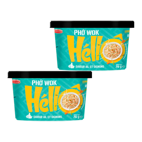 Лапша быстрого приготовления рисовая Hello Rice со вкусом чеснока и ...