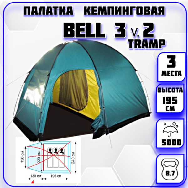 Палатка 3-местная Bell 3 - купить по выгодной цене в интернет-магазине ...