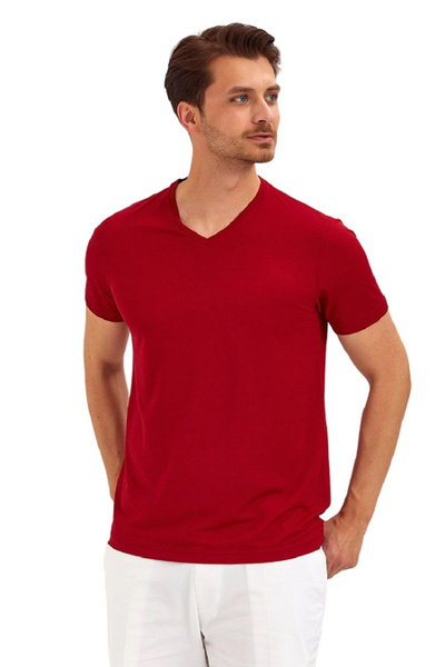 Футболка OTS, размер 54, цвет бордовый, 47% Хлопок 47%Модал 6% Эластан - купить по выгодной цене ...