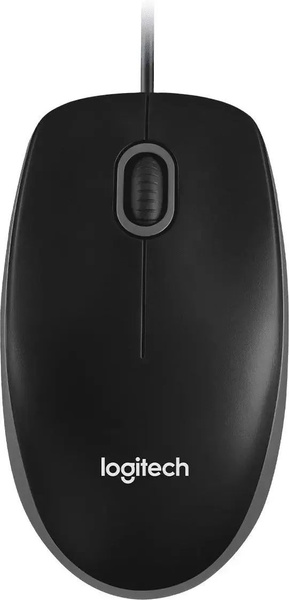 Мышь проводная Logitech проводная B100, черный [910-006605] 910-006605 ...