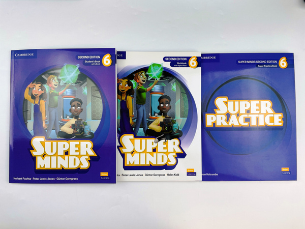 Комплект Super Minds 6 + Super Practice 6 (second edition) Students book with DVD+ WorkBook ...